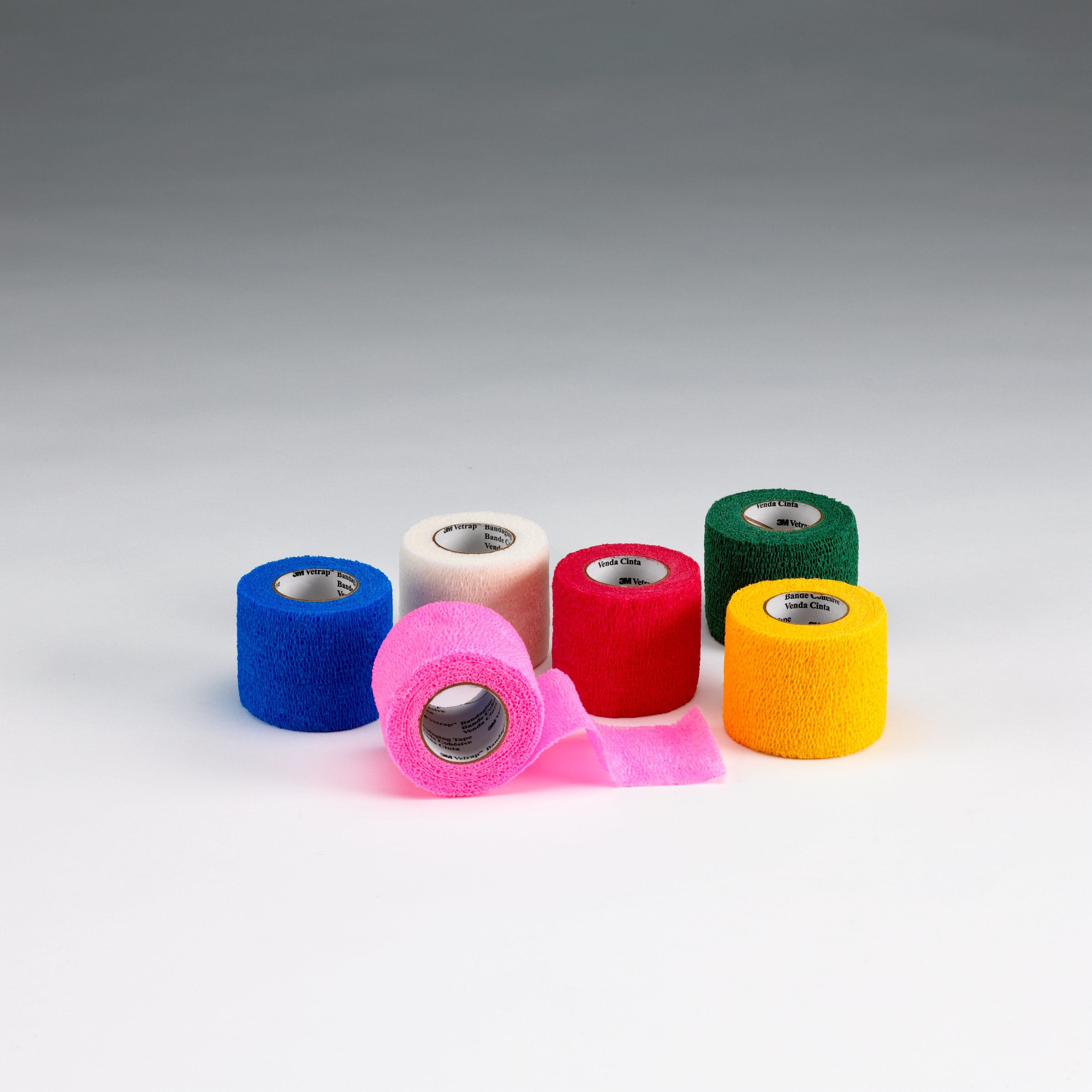3M Vetrap Bandaging Tape Assorted Color Pack, 1414PACK, 2" x 5 yd - 3 ...