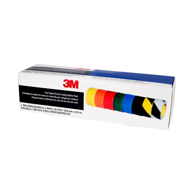 3M Vinyl Tape Safety and 5S Color Coding Pack - Walmart.com