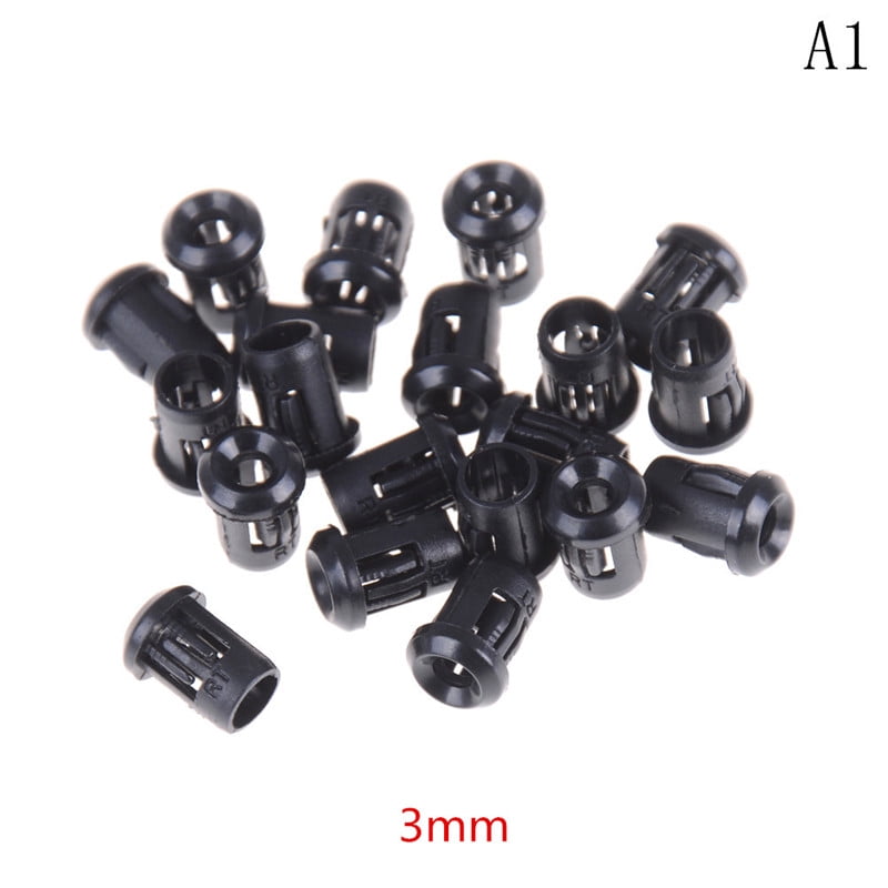 (3MM) 20PCS 3mm LED Plastic Lamp LED Diode Holder Black Clip Bezel ...