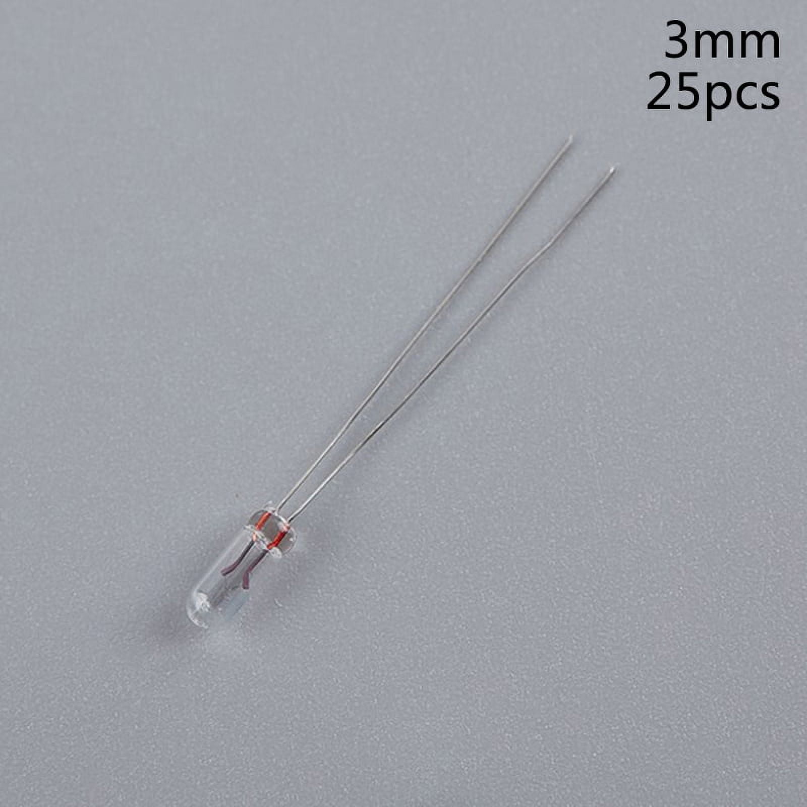 (3MM) 25PCS 5mm 4mm 3mm Clear 12V Mini Bulb of Wheat Rice Bulbs Switch ...