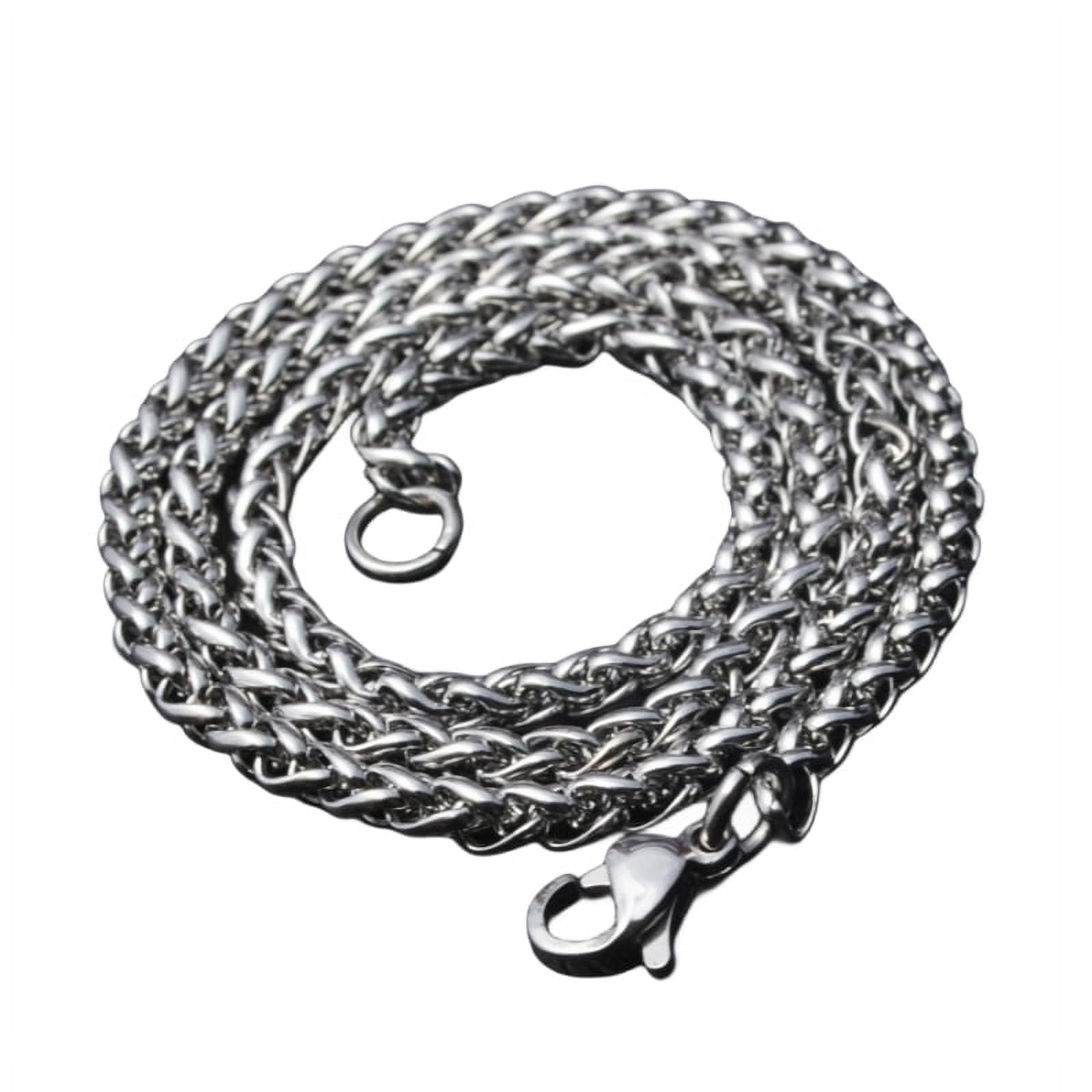 3MM-8MM STAINLESS STEEL TWIST CHAIN NECKLACE FOR MEN WOMEN Punk Neck ...