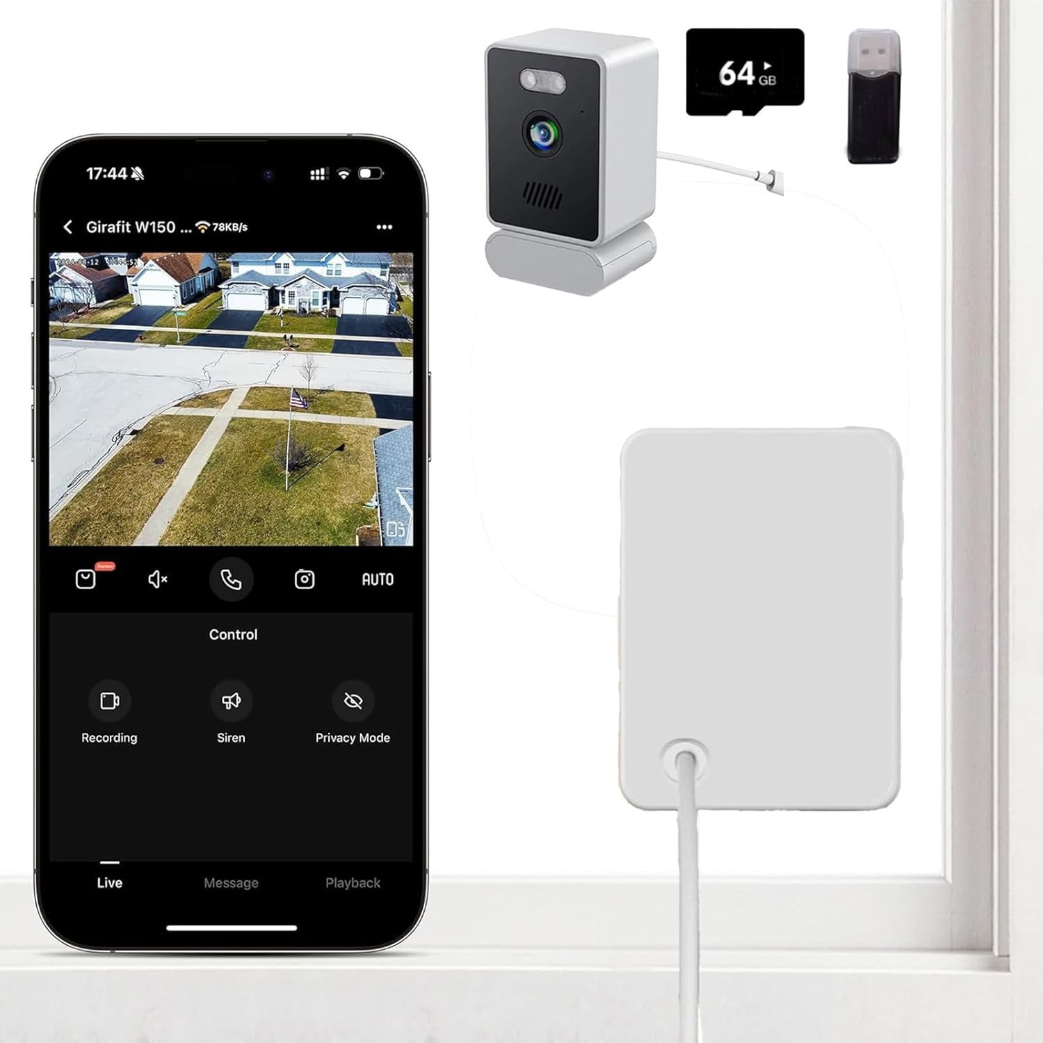 3MP 2K Window Camera,2.4GHz and 5GHz Dual Band WiFi Indoor Camera for ...