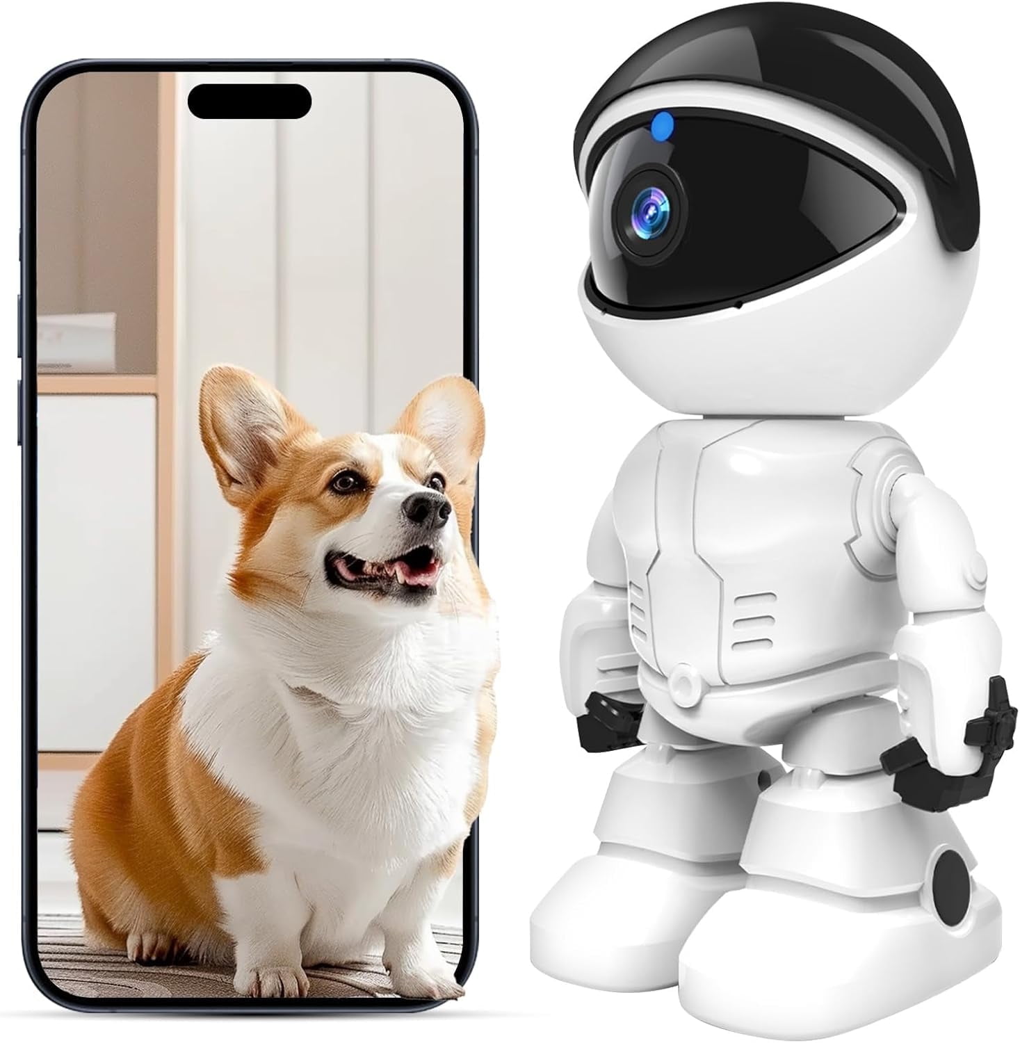 Indoor Camera 2K 5G/2.4Ghz WiFi Home Security, Baby/Pet/Robot Camera with Phone App Motion ...