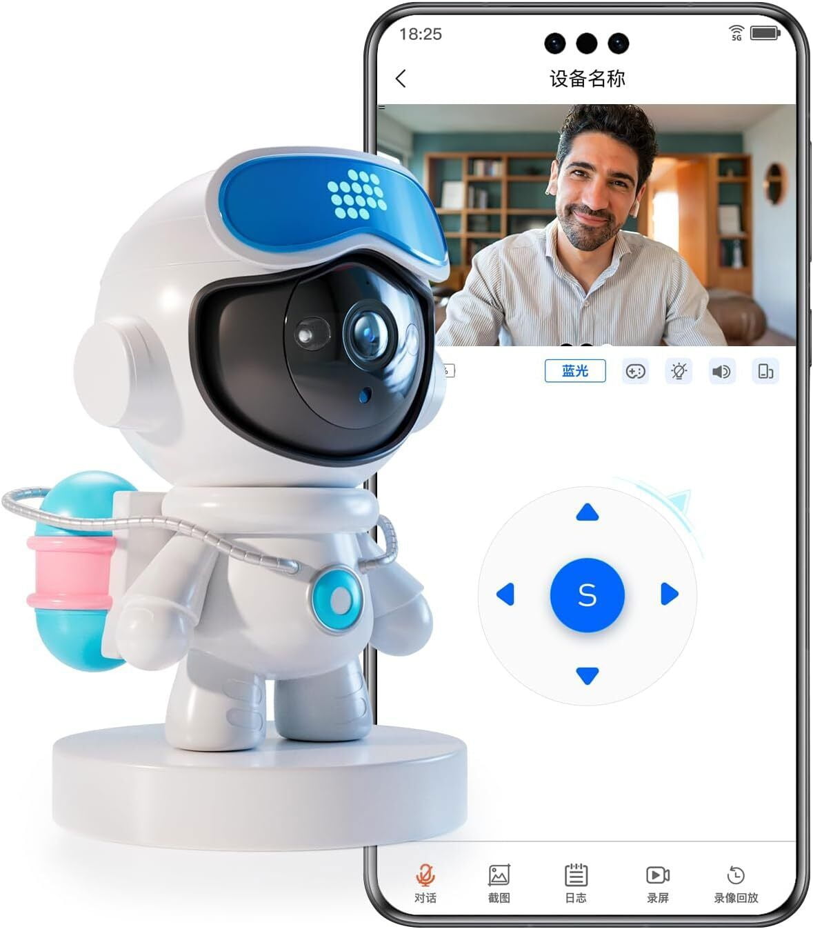 Indoor Camera 2K 5G/2.4Ghz WiFi Home Security, Baby/Pet/Robot Camera ...