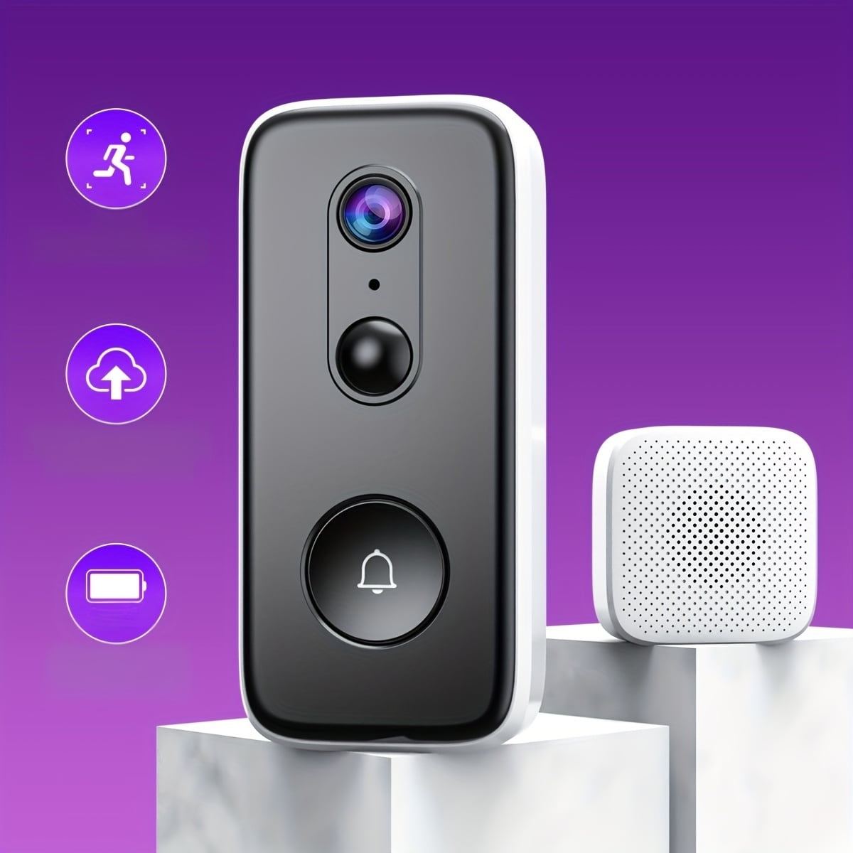 3MP Full HD Wireless Security Camera, No Monthly Fee, 2.4GHz WiFi ...