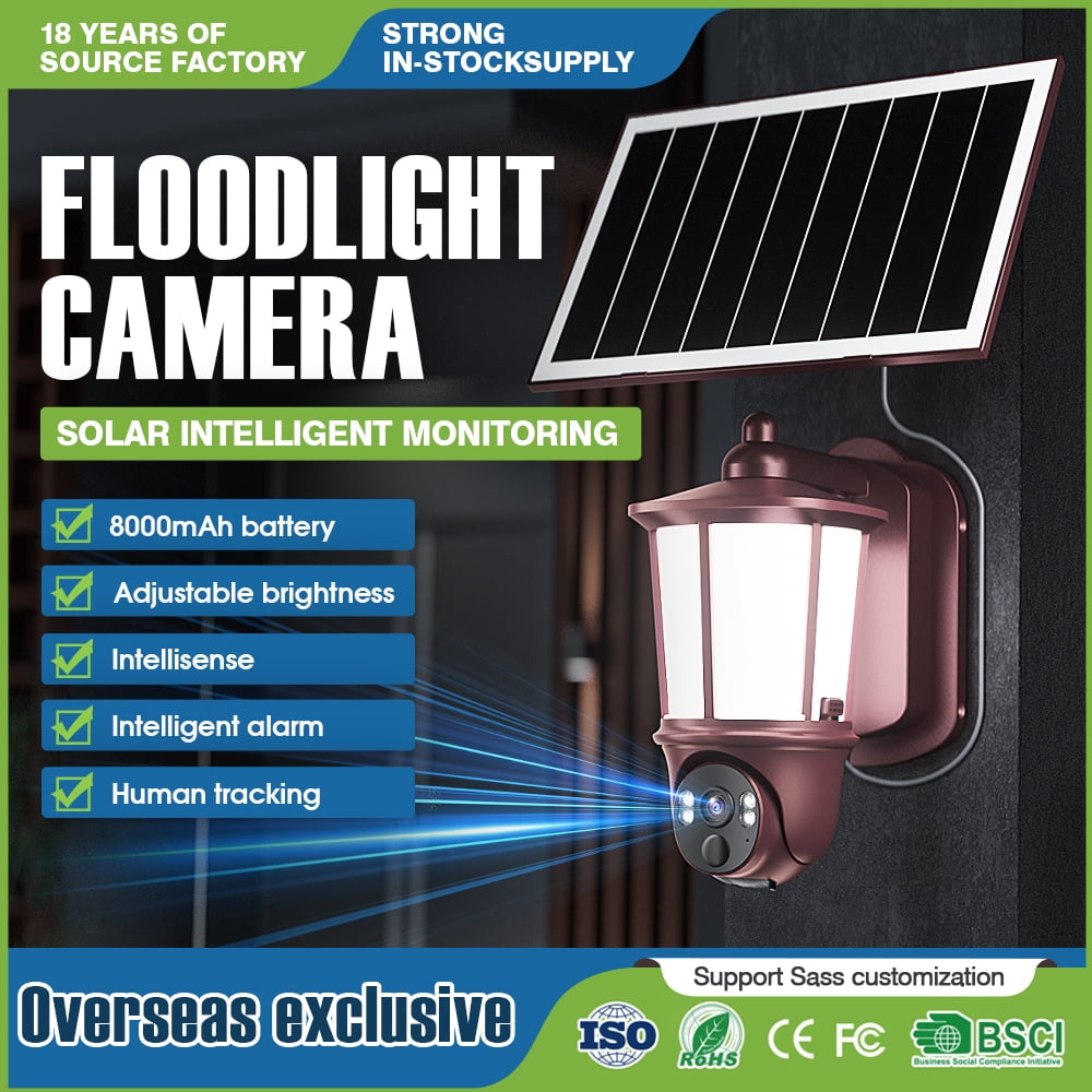 3MP HD Solar Security Cameras Wireless Outdoor with Light, Street Light ...