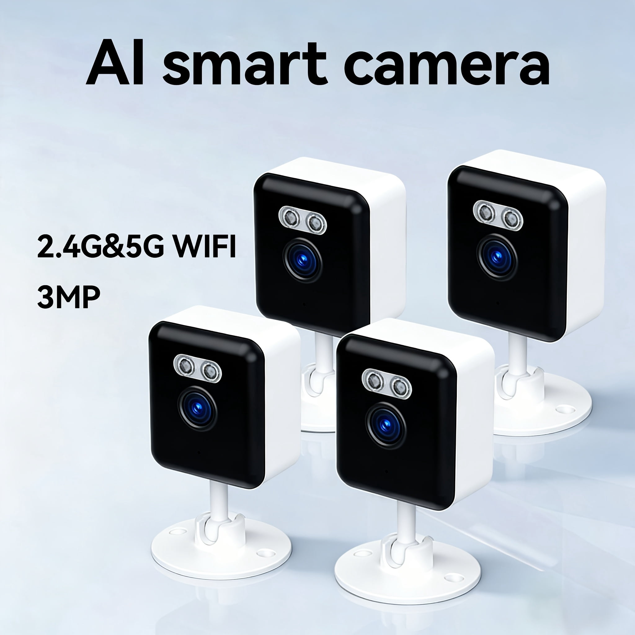 3MP HD indoor security cameras, dual-band WiFi, two-way audio and ...