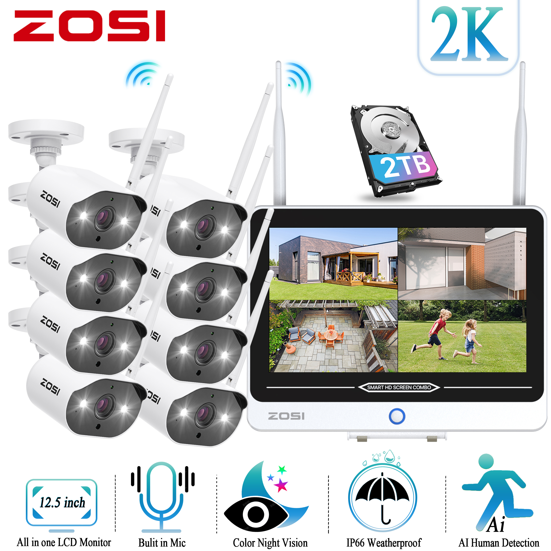 Defender PhoenixM2 Non Wi-Fi. Plug-in Power. Security Camera System ...