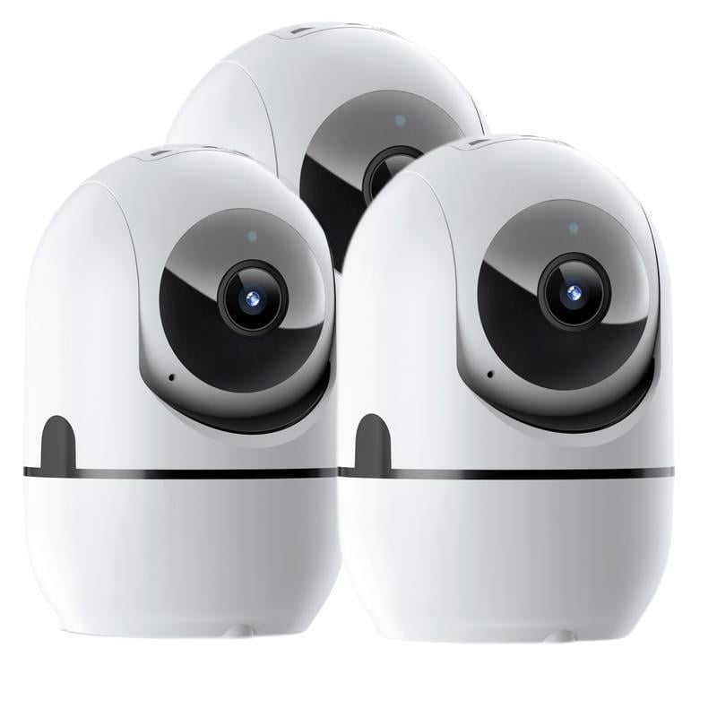 3MP Upgraded Smart WiFi Shaking Head Camera (White)｜3 million pixels HD + human detection + dual ...
