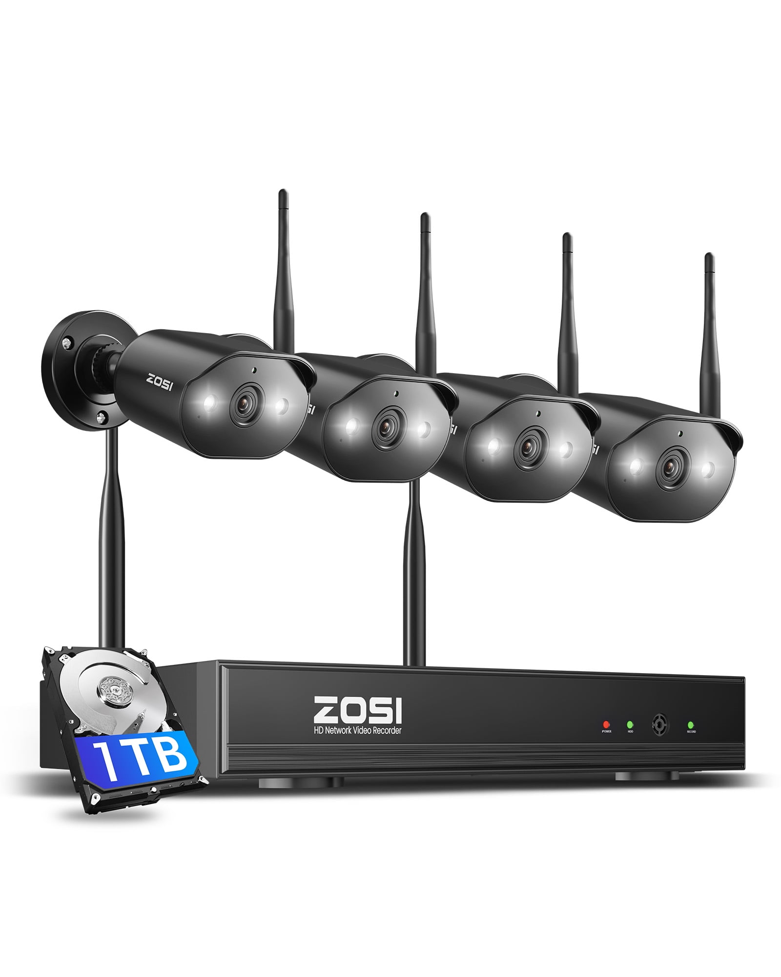 3MP Wi-Fi Security Camera System with 2 Way Audio, ZOSI 2K 8CH WiFi 6 ...