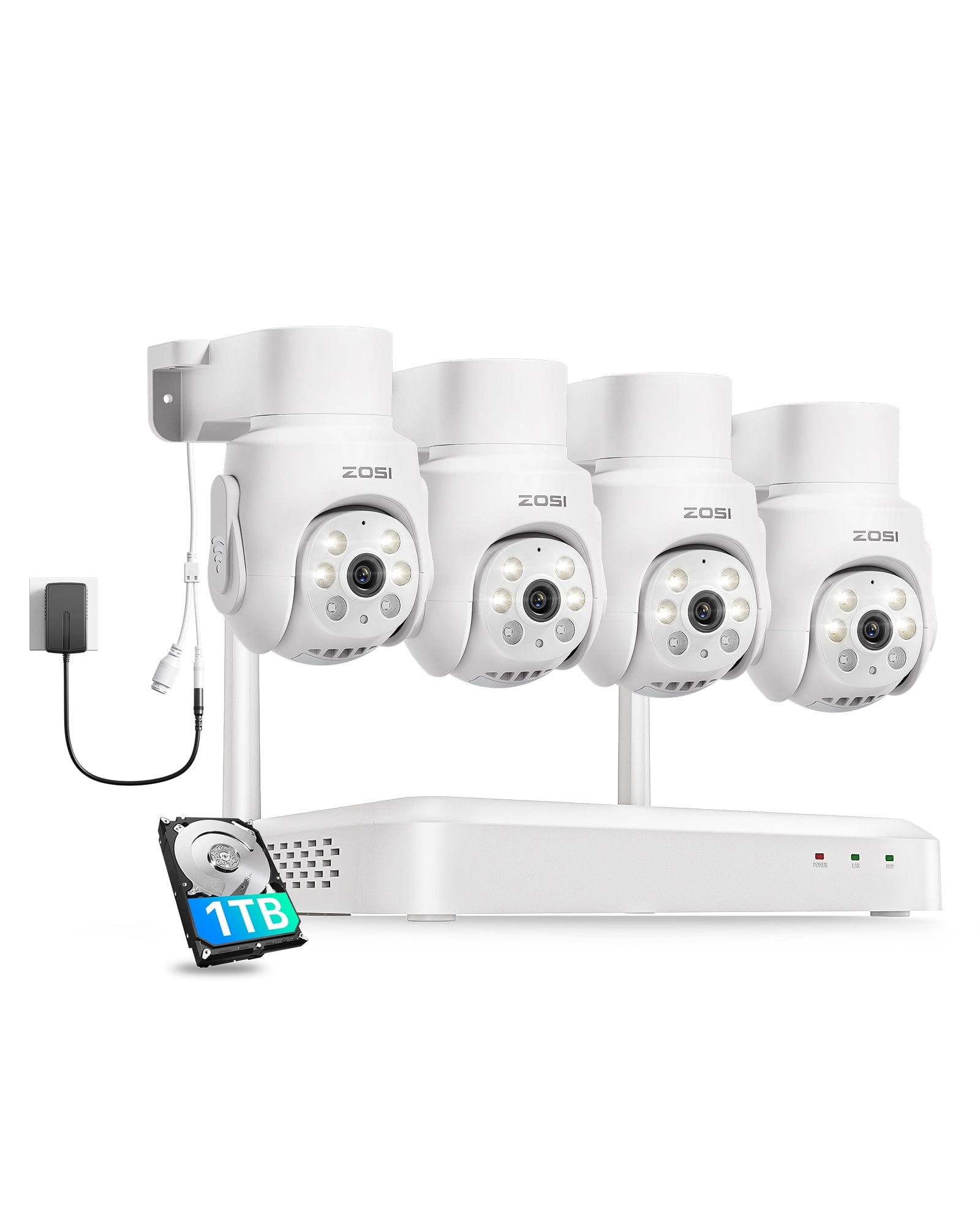 5MP WiFi Security Camera System with Audio, ZOSI 3K Security Camera ...