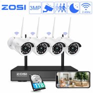 OOSSXX 3MP Wifi Wireless Security System, 4 Outdoor Cameras, 1TB with ...