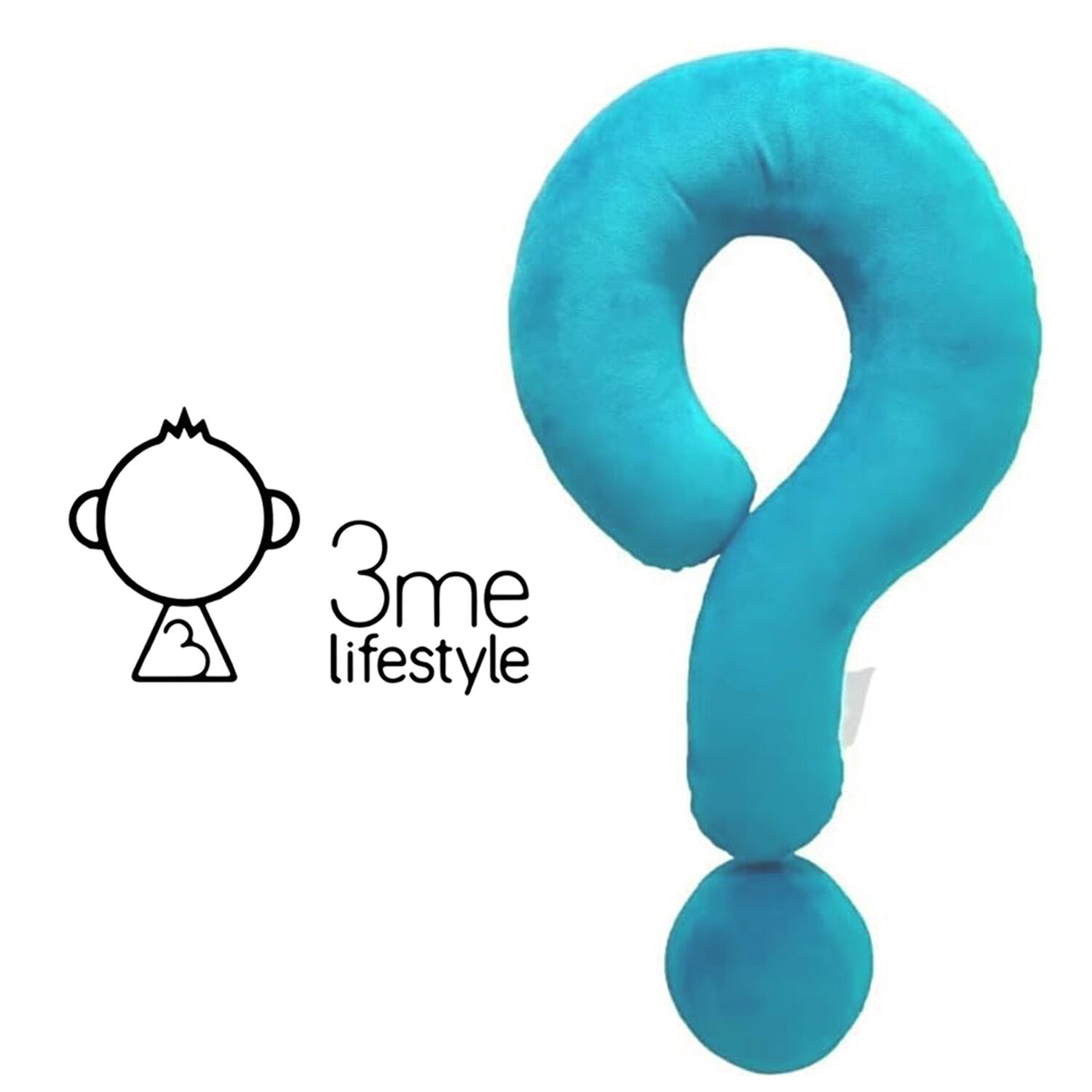 3Me Lifestyle Portable Question Mark Pillow Memory Foam Travel Neck ...