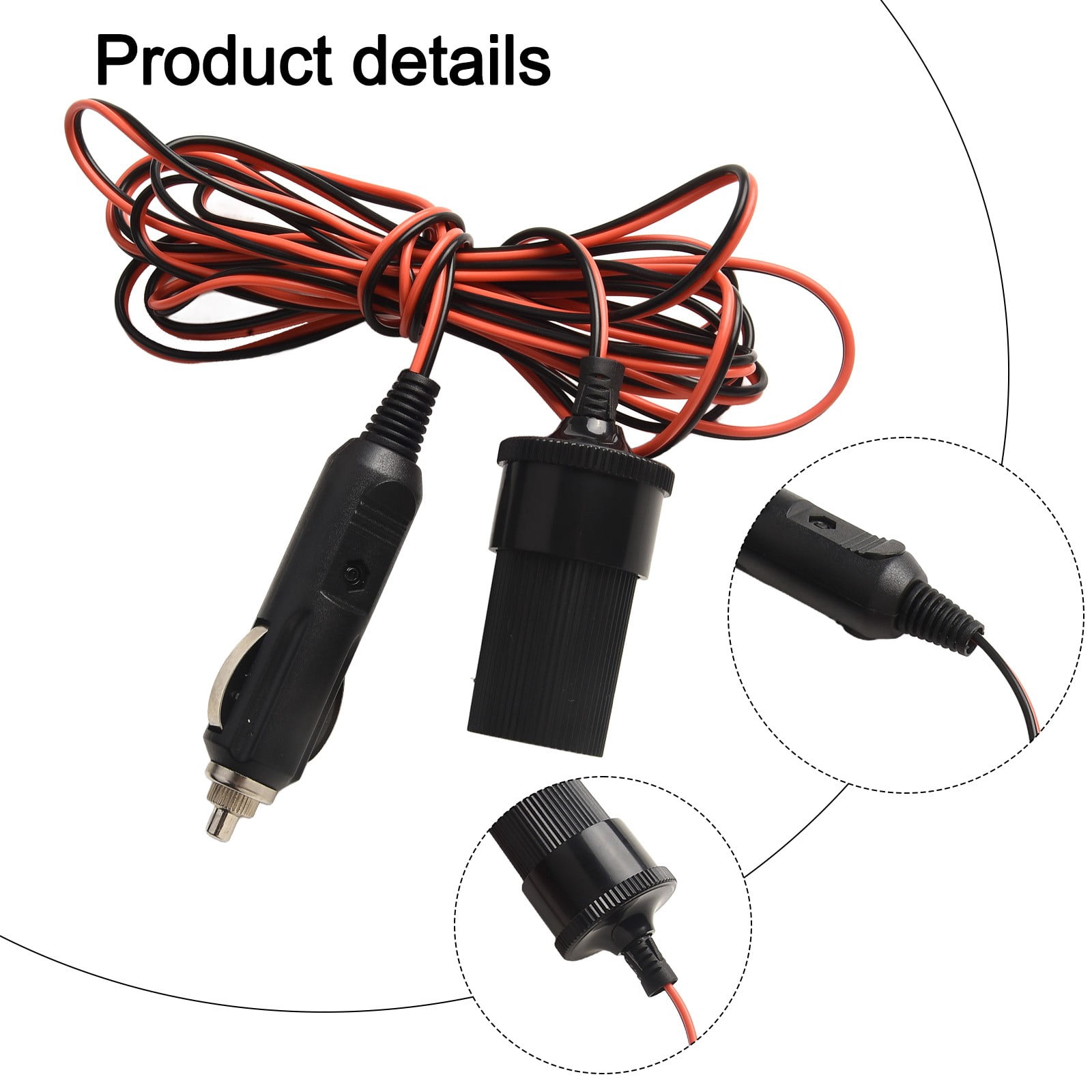 3Meter Extension Cable Accessory Auto Car Charger Cigar Cigarette ...