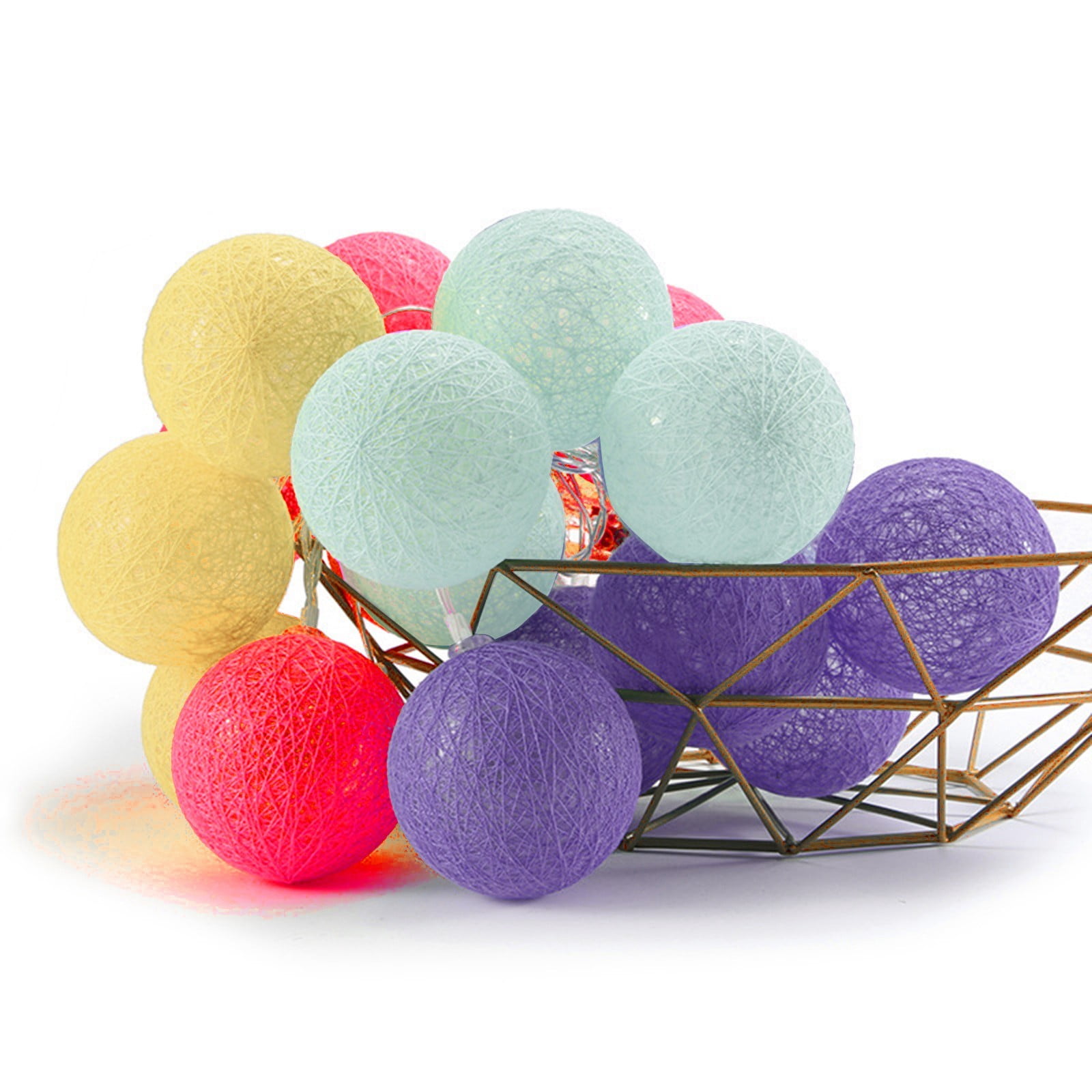 3Meters 20 Cotton Ball String Lights F Airy Hanging Wedding Bedroom ...