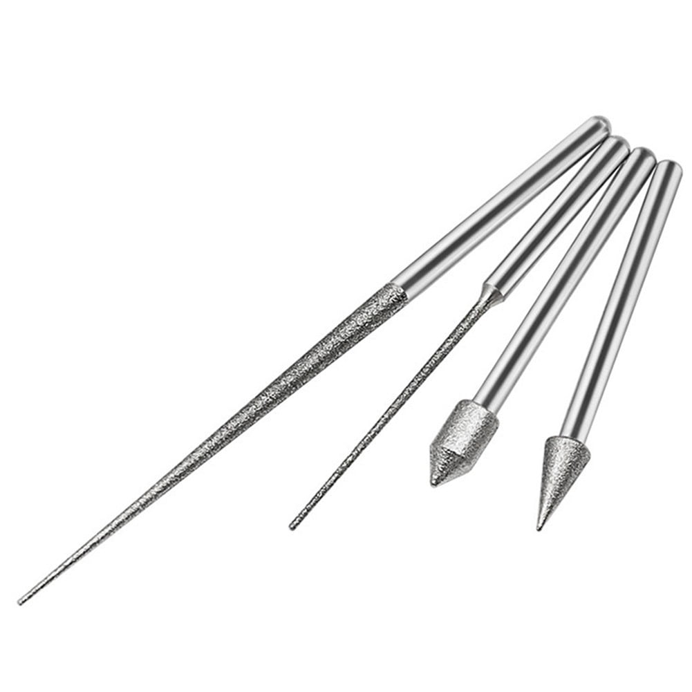 3Mm L-Fine Tip Shank Carving Needle Grinding Rods Mini Drill Diamond ...