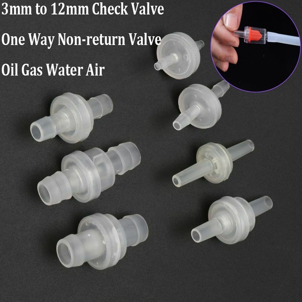3Mm To 12Mm Plastic White Check Valve Way Non-Return Valve Oil Gas ...