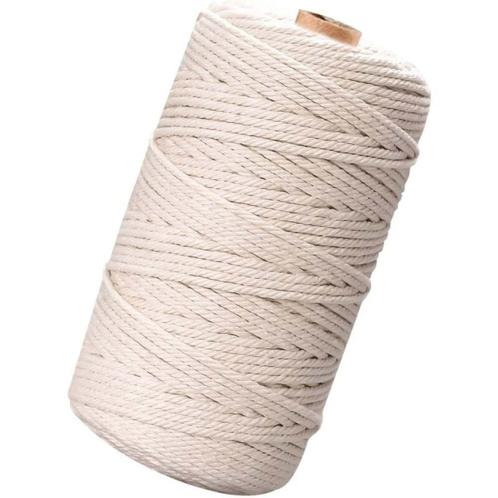 3Mm X 200M Natural Macrame Rope, Macrame Thread Cotton Rope Macrame ...