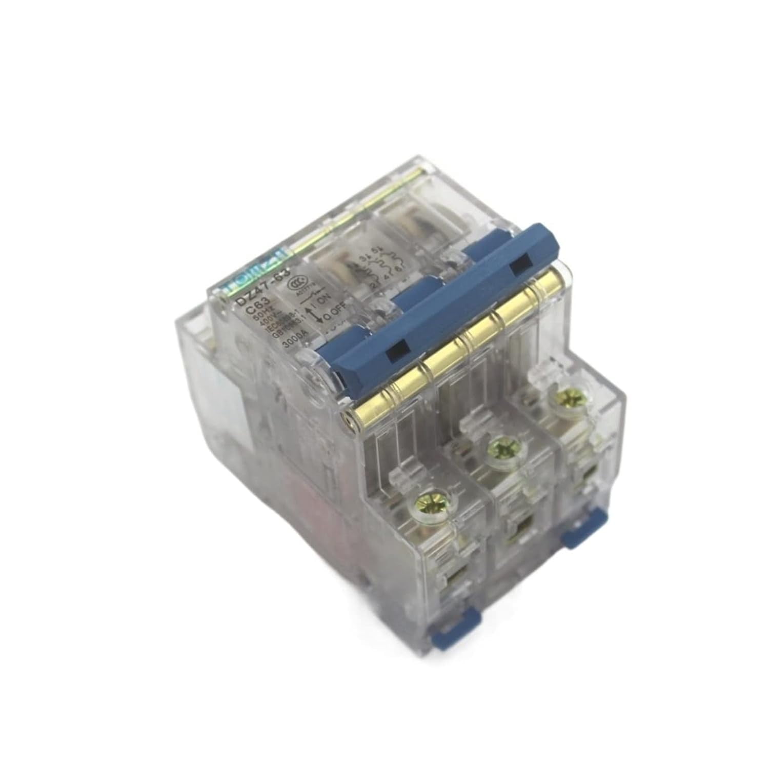 3P 25A 400V~ 50/60HZ Transparent case Mini Circuit Breaker MCB Safety ...
