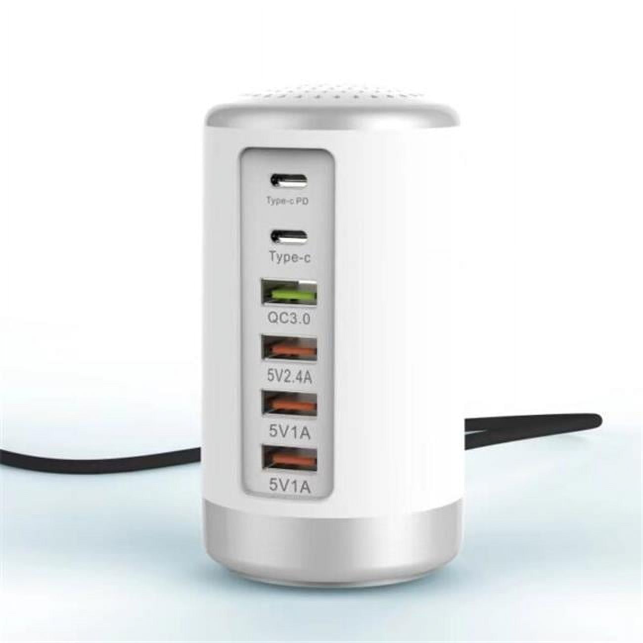3P Experts 3PX-6PORTFSTCH-WHT 6 Port Fast Charge Tower, White - Walmart.com