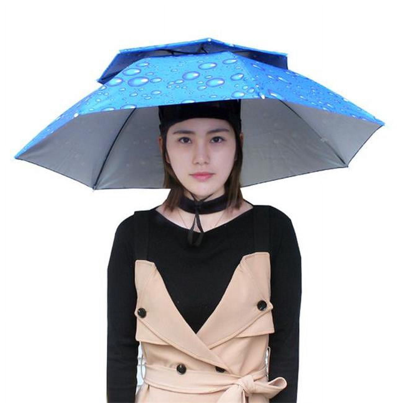 3P Experts 3PX-HEADUMBRLA-LBLU Quick Shade Personal Umbrella Hat, Lake ...