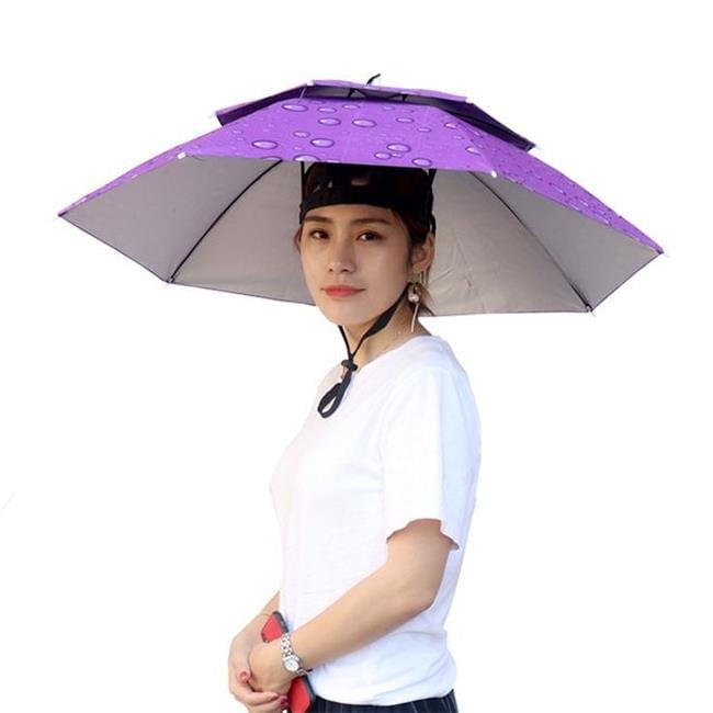 3P Experts 3PX-HEADUMBRLA-PRP Quick Shade Personal Umbrella Hat, Purple - Walmart.com