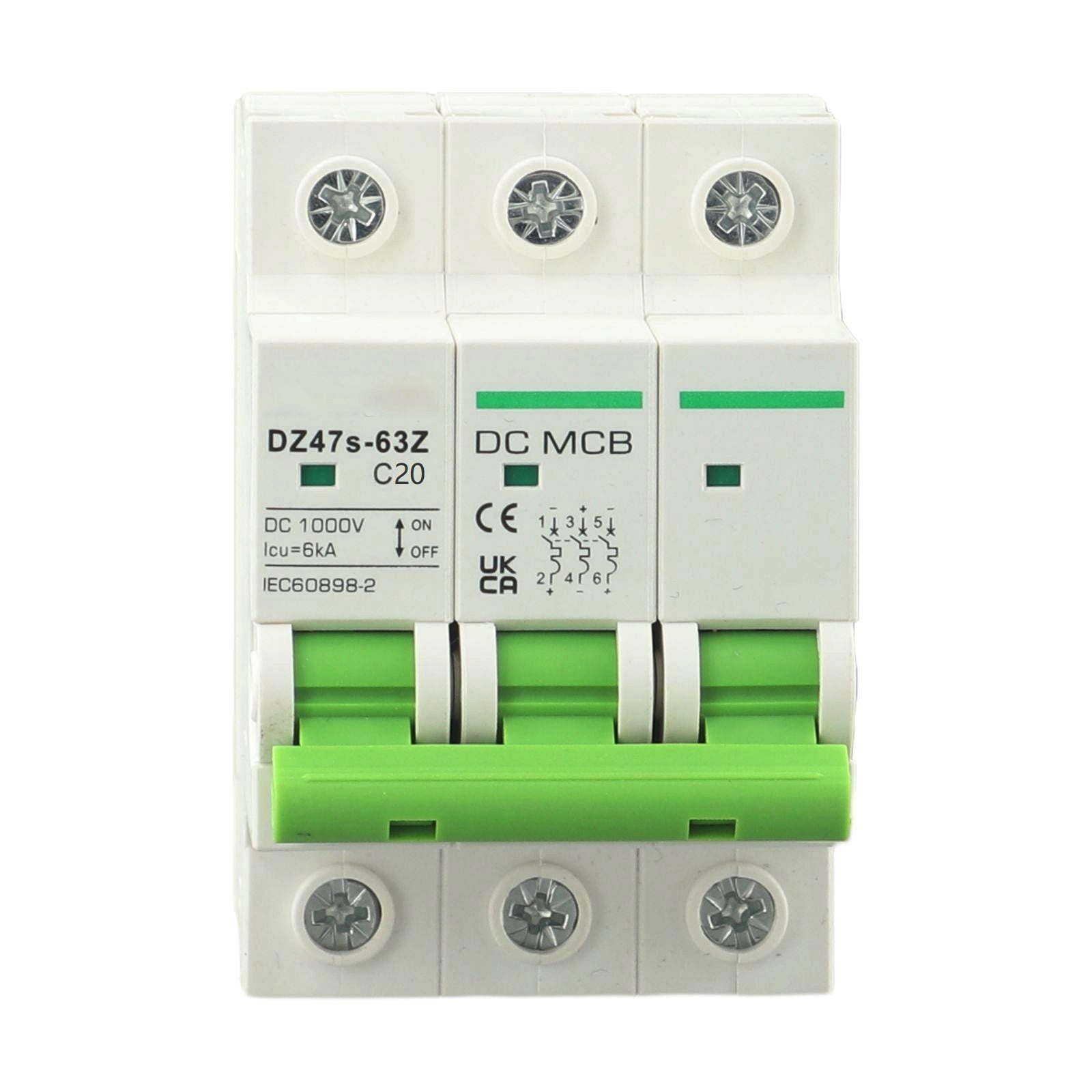 3P Miniature Circuit Breaker DC Isolator Switch DC1000V for ...