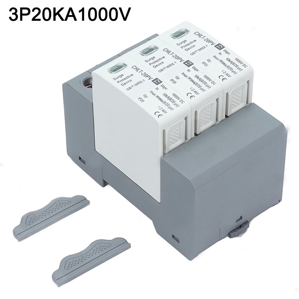 3P Solar Pv Low Voltage Dc For Spd Din Rail Dc 500/1000V 20Ka Surge ...