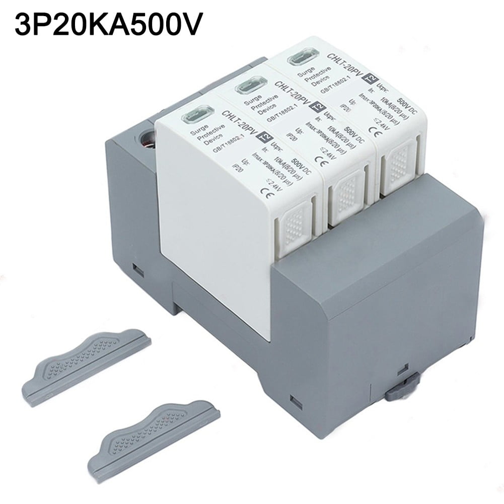 3P Solar Pv Low Voltage Dc For Spd Din Rail Dc 500/1000V 20Ka Surge ...