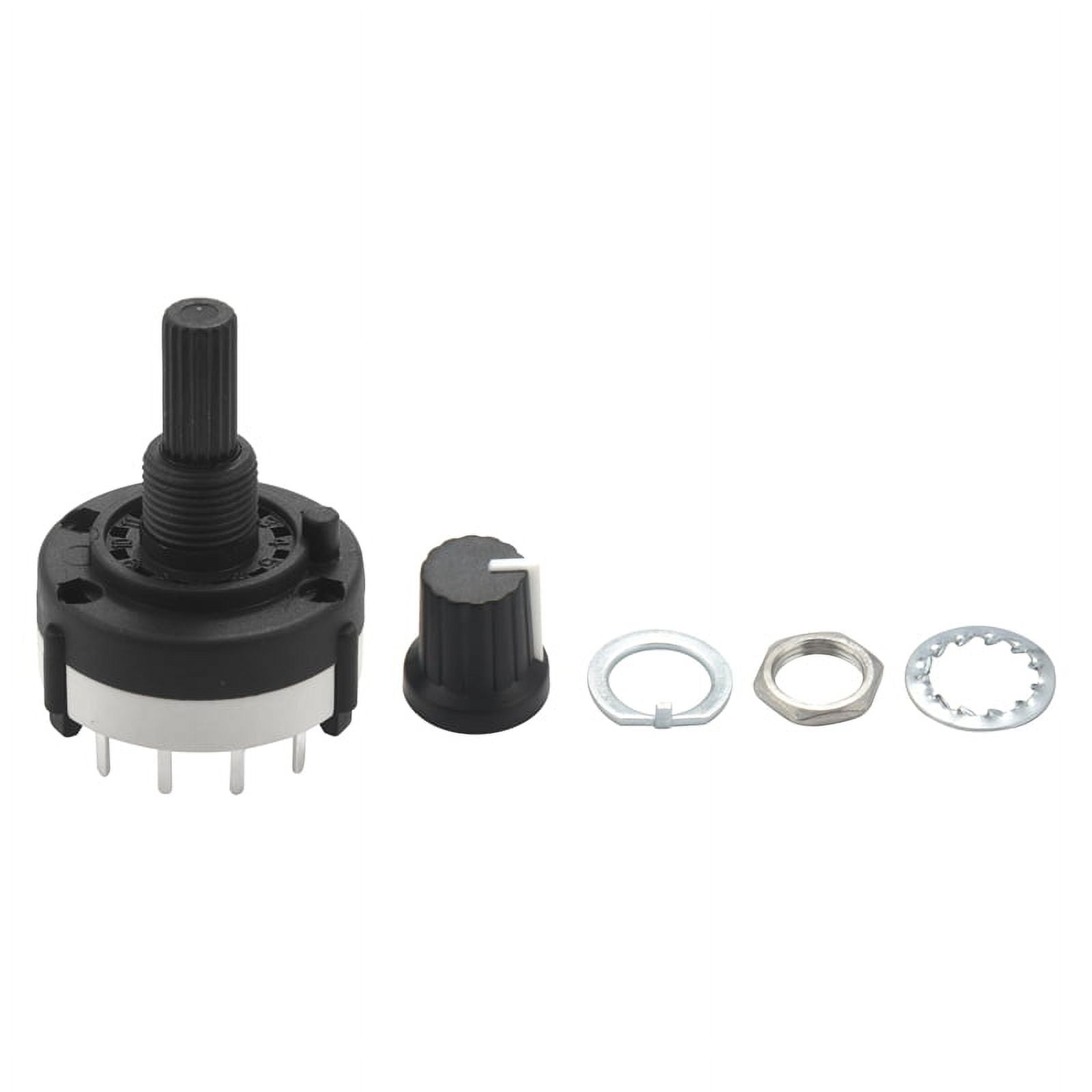 3P4T 3 Pole 4 Position Single Band Rotary Switch w Knob - Walmart.com