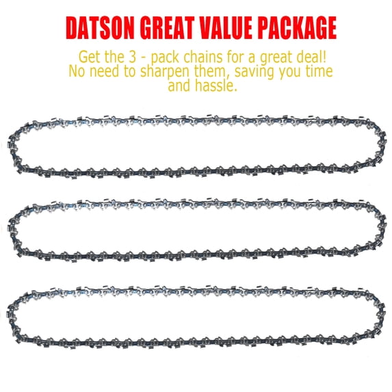3PACK,6 Inch Chainsaw Chain 3/8" LP Pitch .043" Gauge 28 Drive Links ...