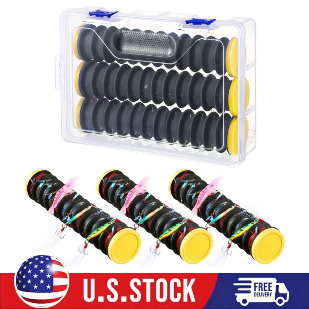 3PACK Fishing Line Storage Organizer, Leader Holder with 12 Slots, Hook ...