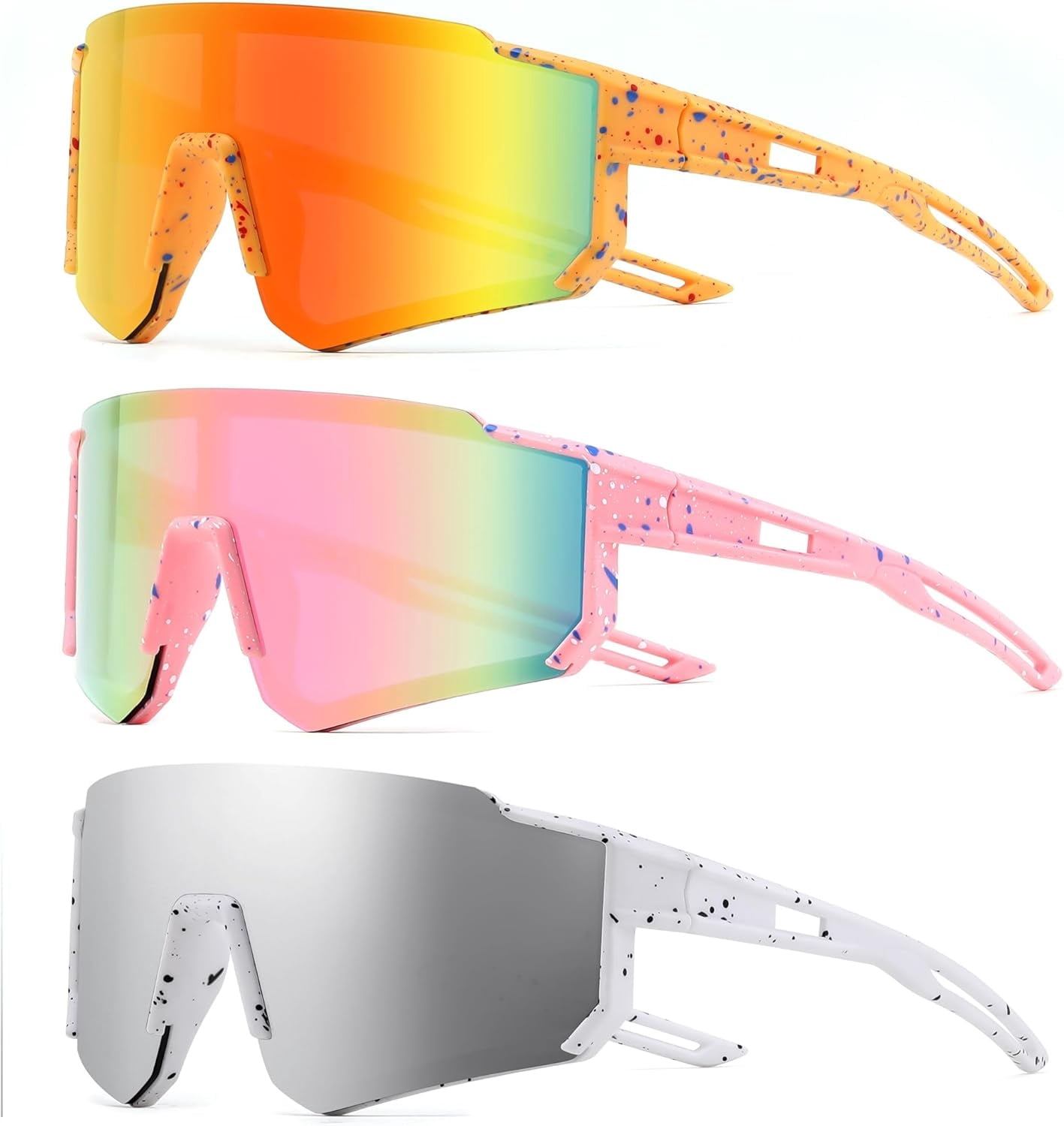 BUYAGE Polarized Youth Sunglasses 3 Pack Baseball Cycling BUYAGE 3-Pack ...
