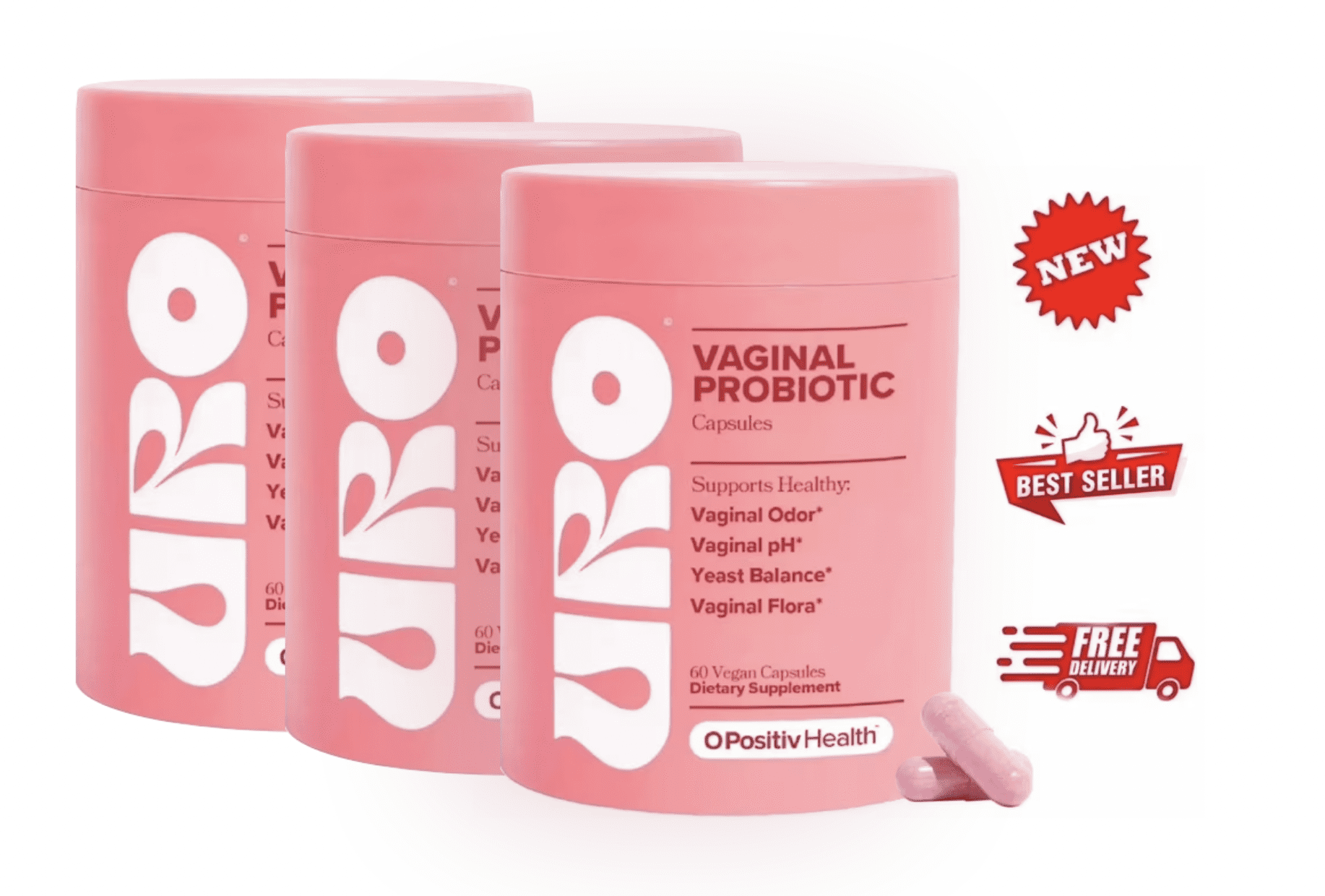 3PACK URO Vaginal Probiotics for Women pH Balance Vaginal Health ...