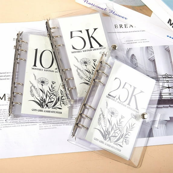 3PC 12-Month Money Saving Challenge Binder with Envelopes, Reusable ...