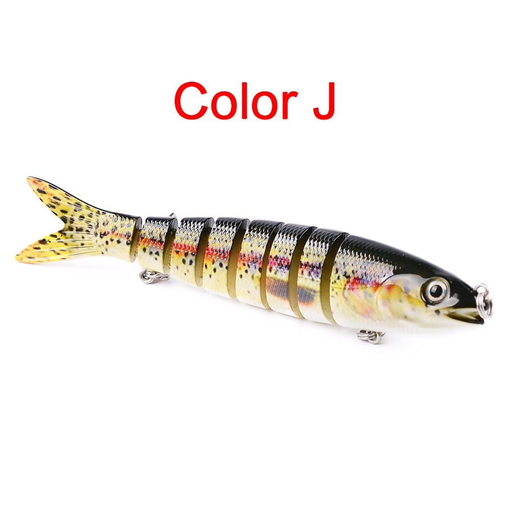 3PC 13.28 cm Artificial Bait Multi-Segment 19g Plastic Hard Fish With ...