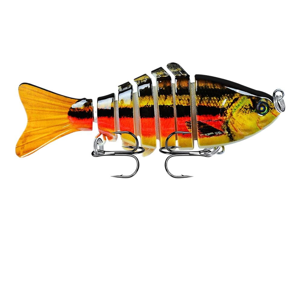 3PC 15.5g Multi-section Fish lures Resistant Plastic Bionic Bait 7-10cm ...