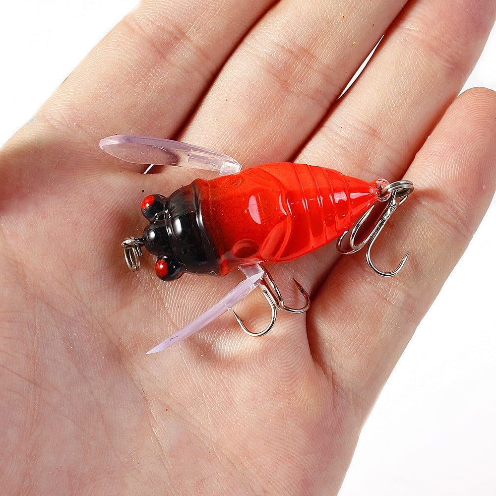 3PC 4cm /6g Bionic cicada bait fishing lure equipment - Walmart.com