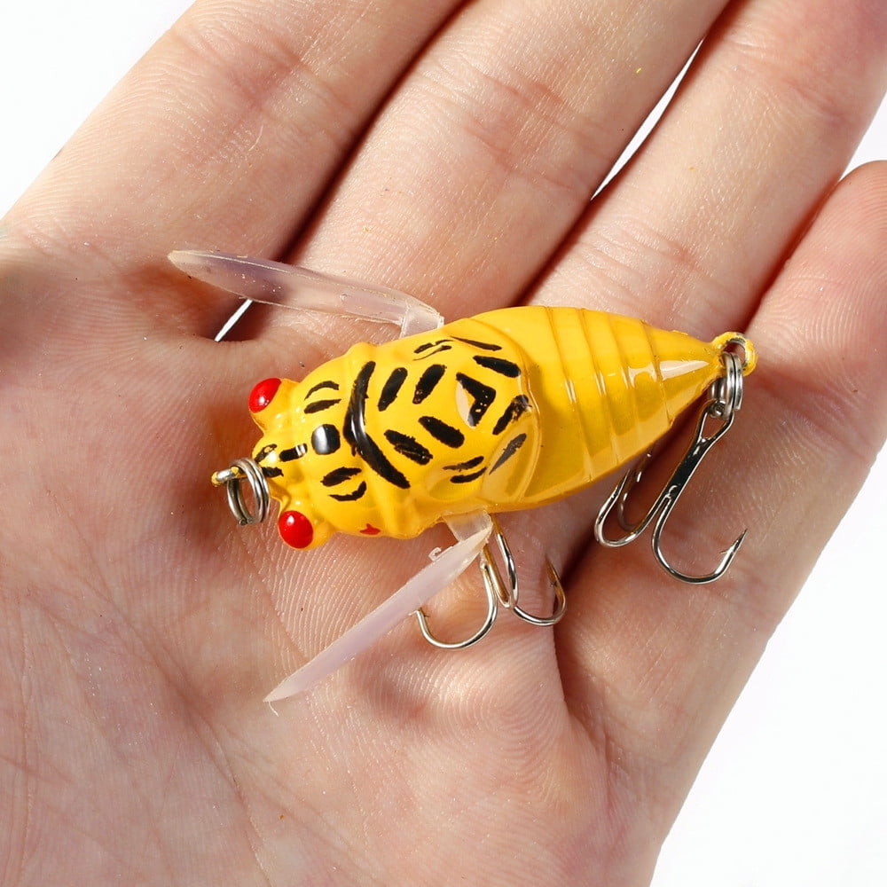3PC 4cm /6g Bionic cicada bait fishing lure equipment - Walmart.com