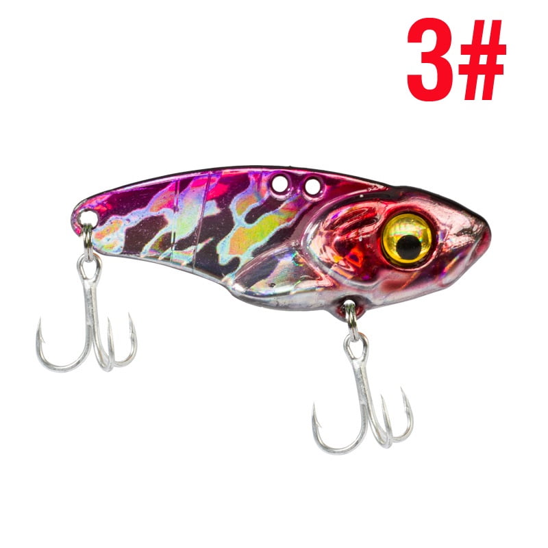 3PC 5g 7g 10g 15g 20g 3D Metal Eyes Bait Spoon Swivel Ballibrator Ture ...