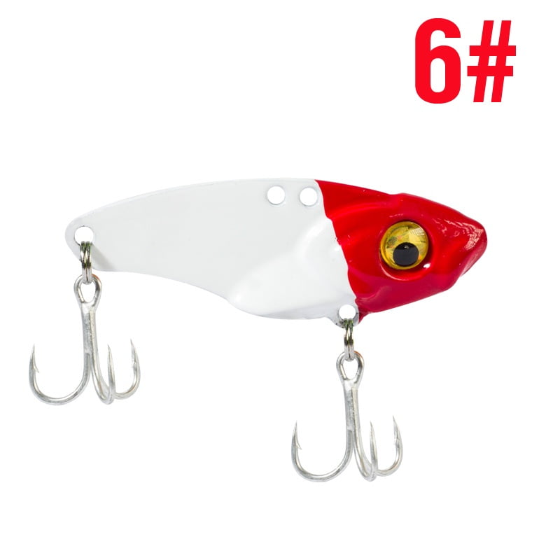 3PC 5g 7g 10g 15g 20g 3D Metal Eyes Bait Spoon Swivel Ballibrator Ture ...