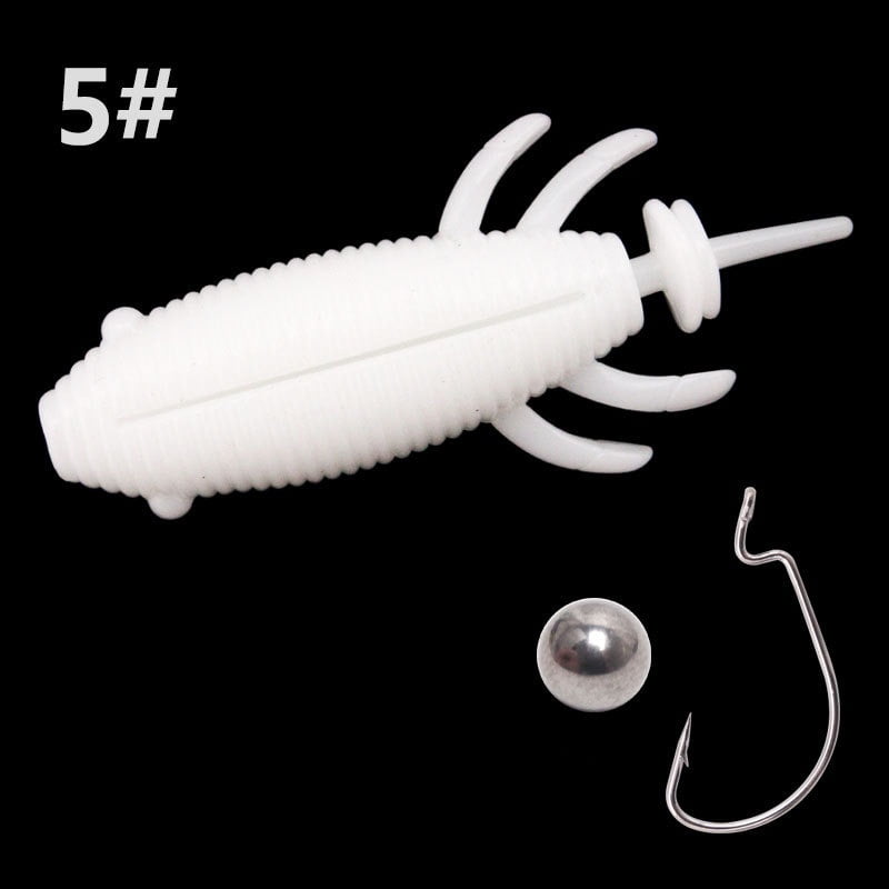 3PC 8cm/13g Soft Fishing Toad Rubber Bait With Ring Crank Steel Ball ...