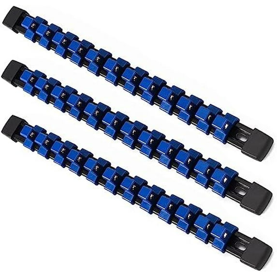 3PC ABS Socket Organizer, Socket Rails Fit 1/2 inch Drive, Heavy Duty ...