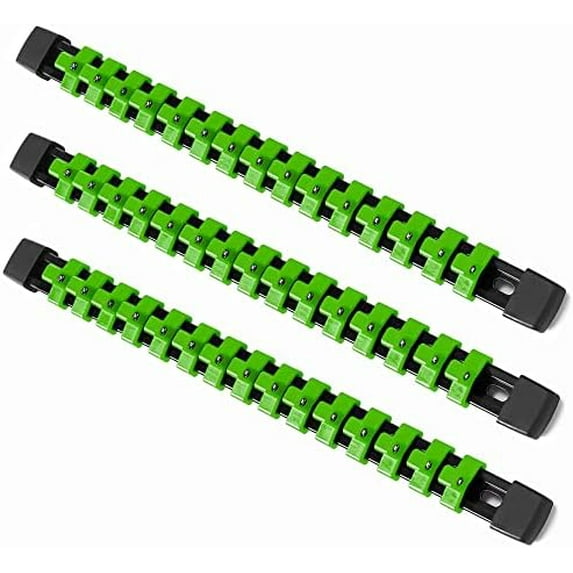 3PC ABS Socket Organizer, Socket Rails Fit 3/8 inch Drive, Heavy Duty ...