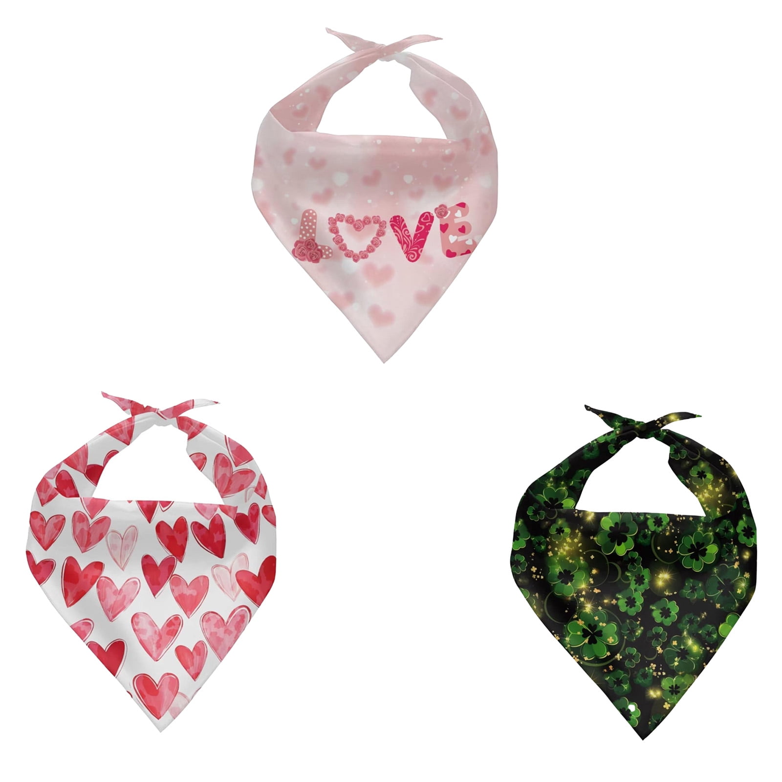 3PC Adjustable Pet Scarf Dog Handkerchief With Holiday Design For St ...