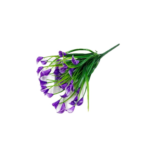 3PC Artificial Lily Silk Flower Bouquets,Realistic Faux Lily Blooms ...