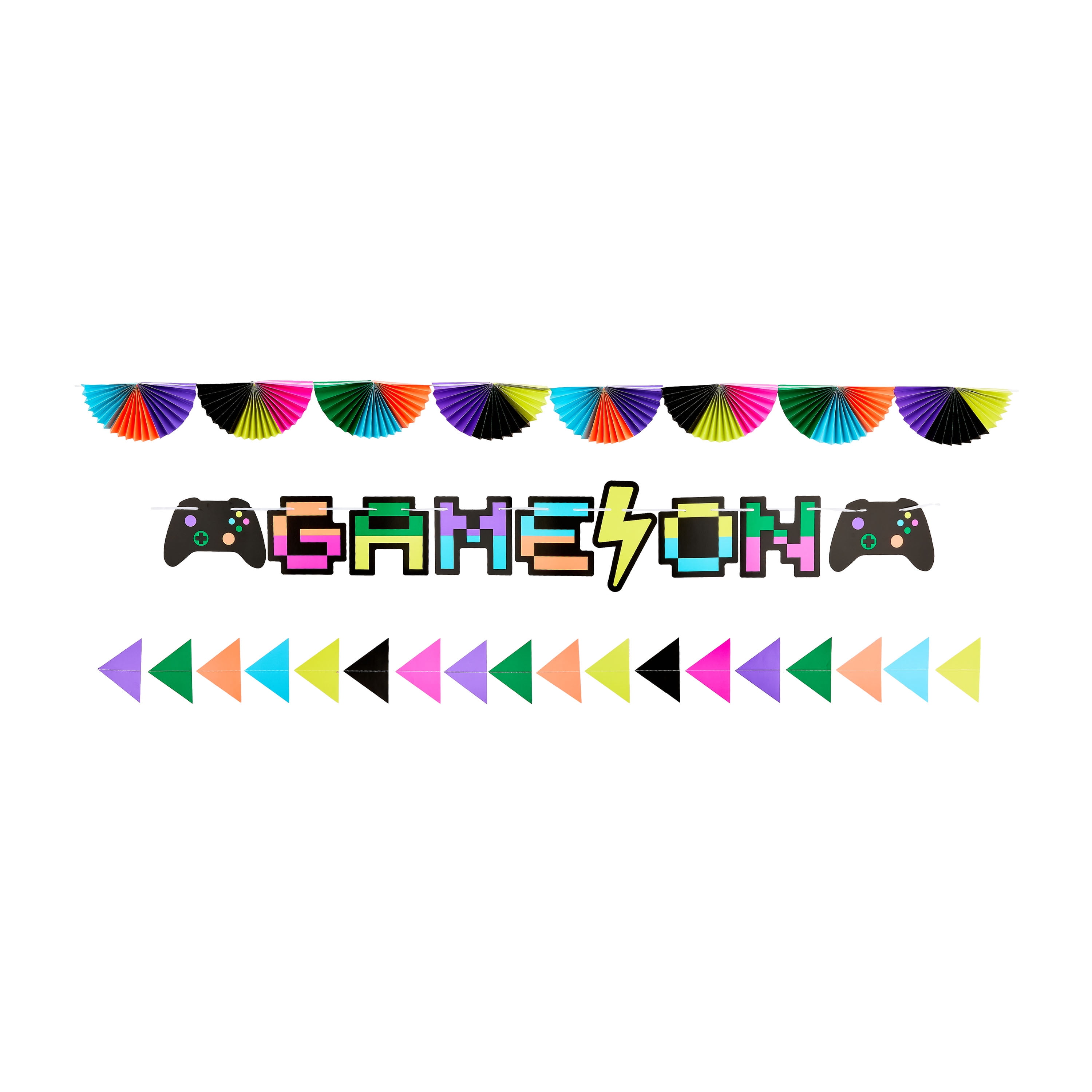Multicolor Game On Party Banner Set, 3 Pieces, by Way To Celebrate ...