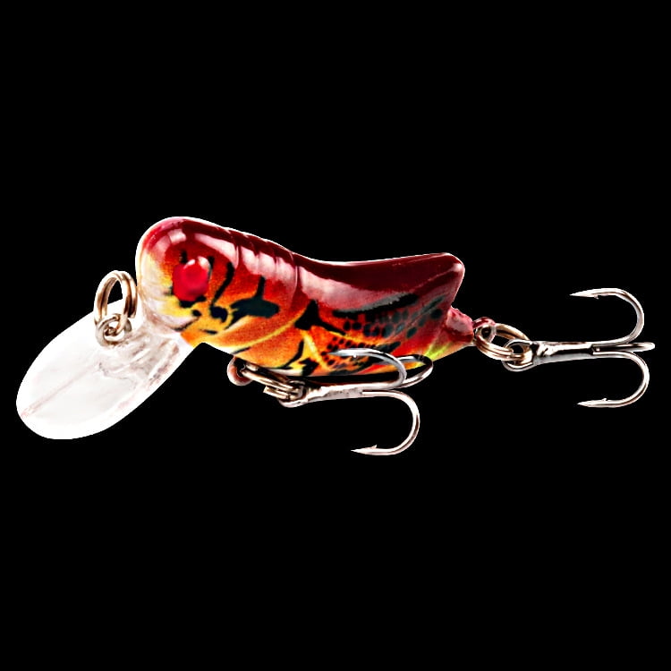3PC BIQIANWO Fishing Lures 3.5g Bionic Bait Grasshopper Micro Minnow ...