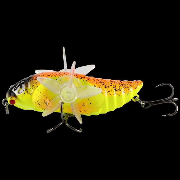 3PC BIQIANWO Fishing Lures Blue Green White Red Double Propeller ...