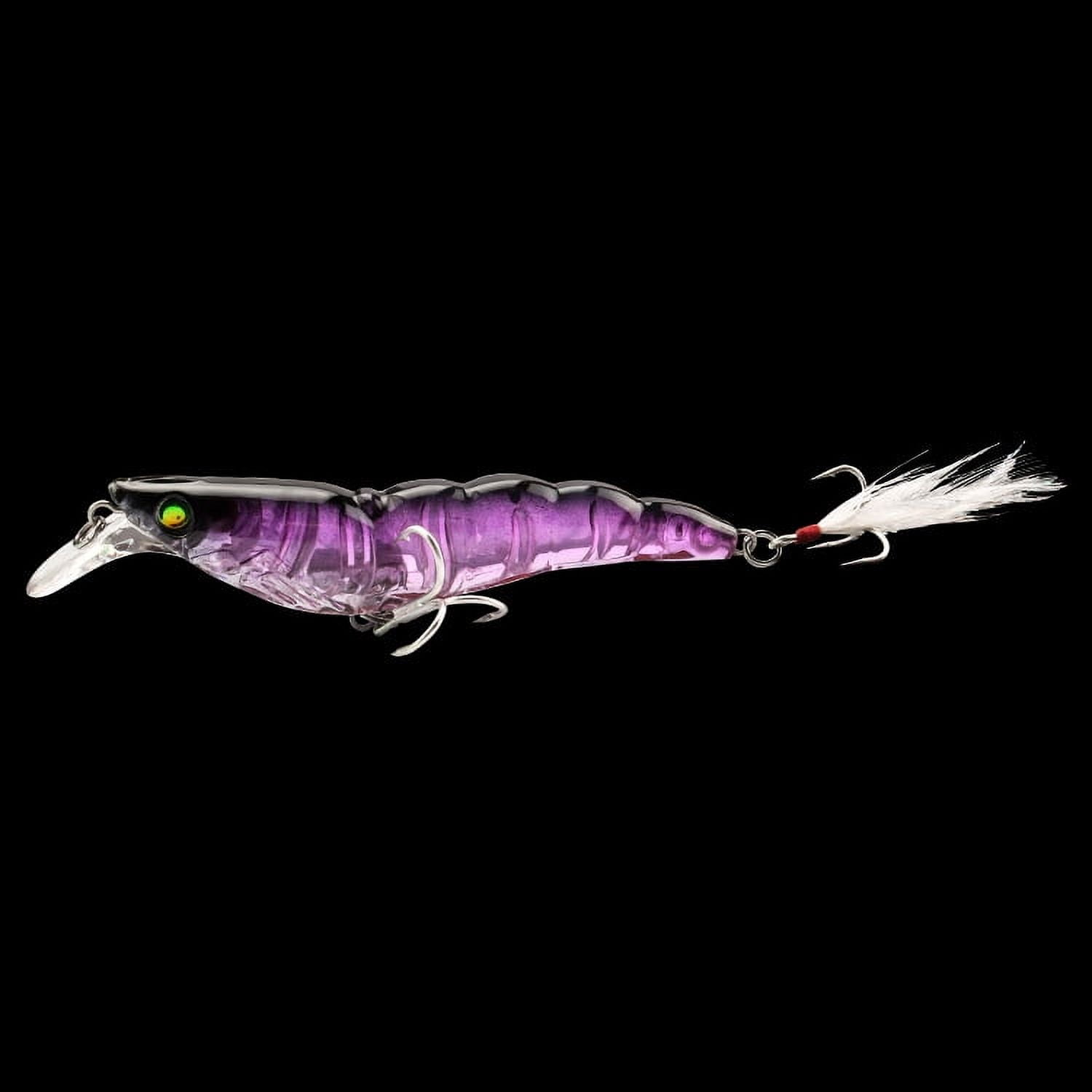 3PC BIQIANWO Fishing Lures Full Attack Shrimp Slow Sinking with Blood ...